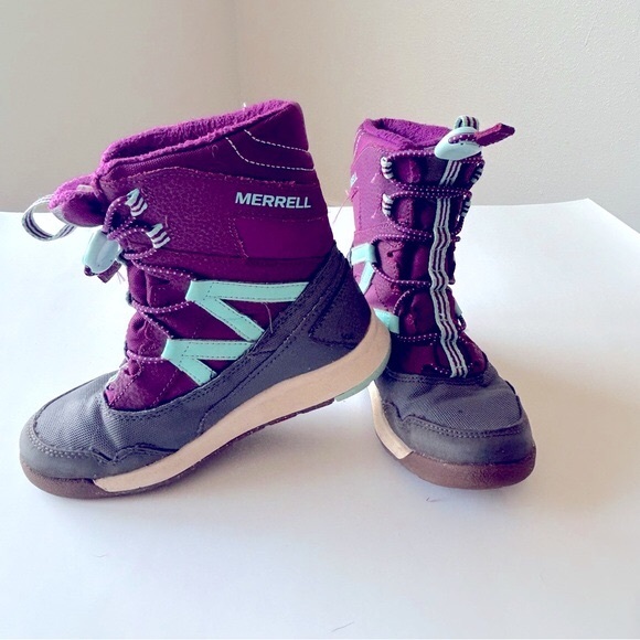 Merrell | Shoes | Merrell Kids Snow Crush Wtrpf Girls Boot Size 2 ...